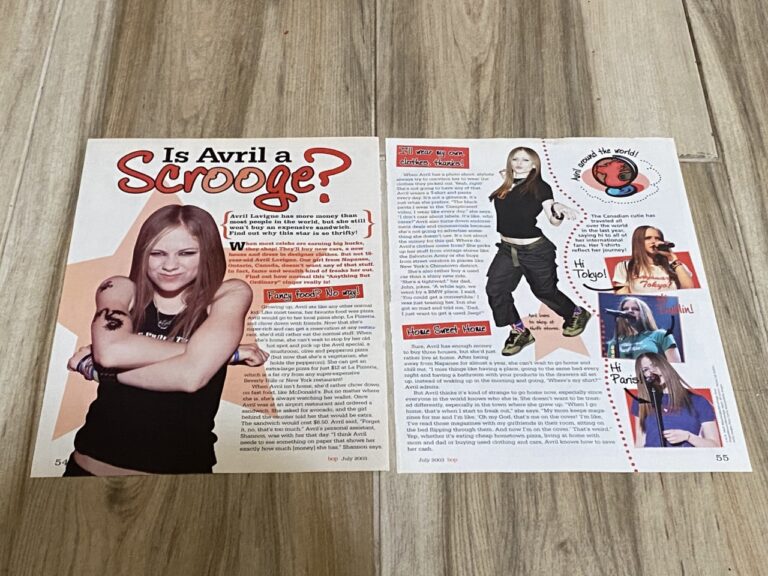 Avril Lavigne teen magazine clipping is Avril a Scrooge Bop Rock Idols ...