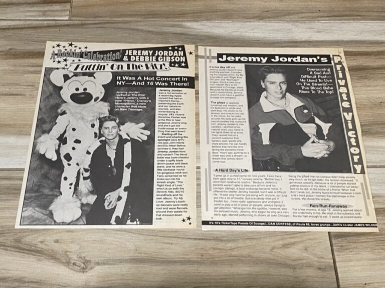 Jeremy Jordan teen magazine clipping New York City concert 16 mag ...
