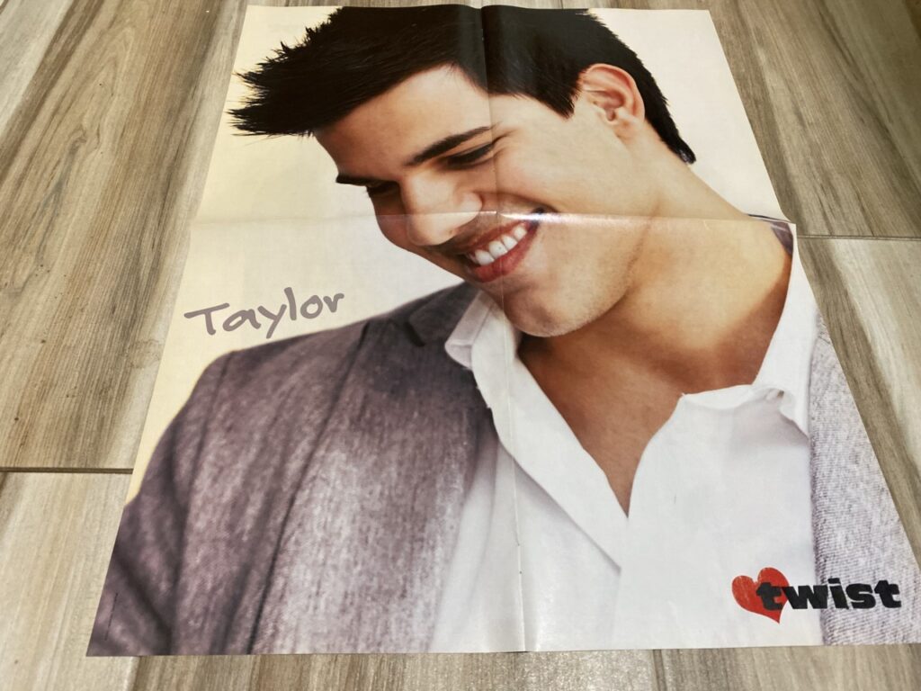Robert Pattinson Taylor Lautner teen magazine poster leather jacket ...