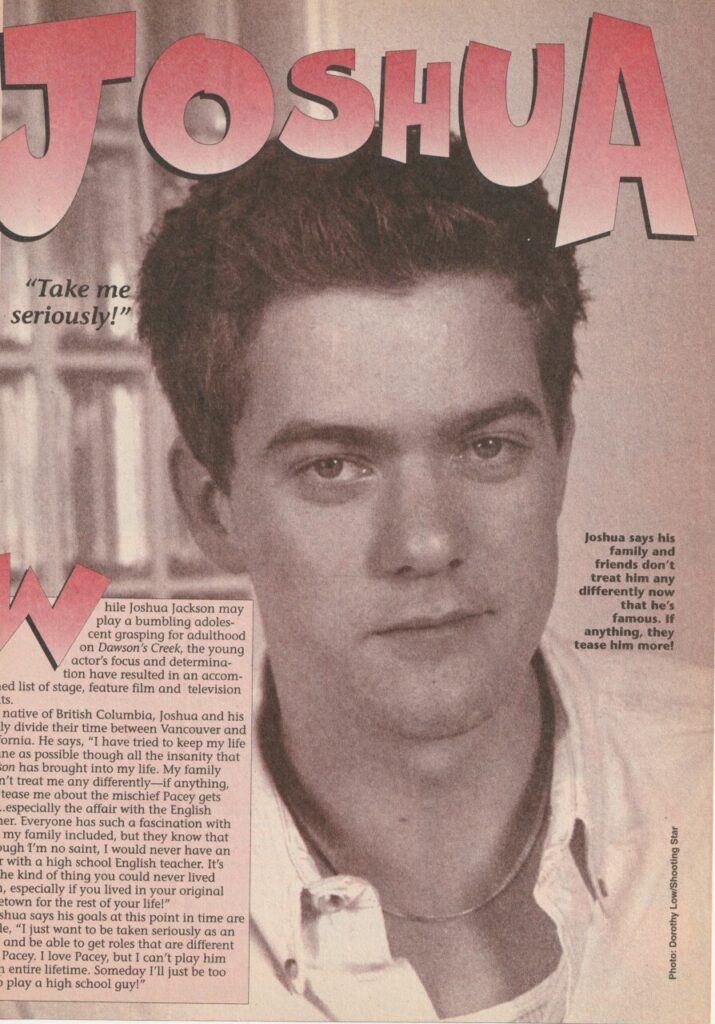 Ashton Kutcher Joshua Jackson teen magazine clipping That 70’s Show ...