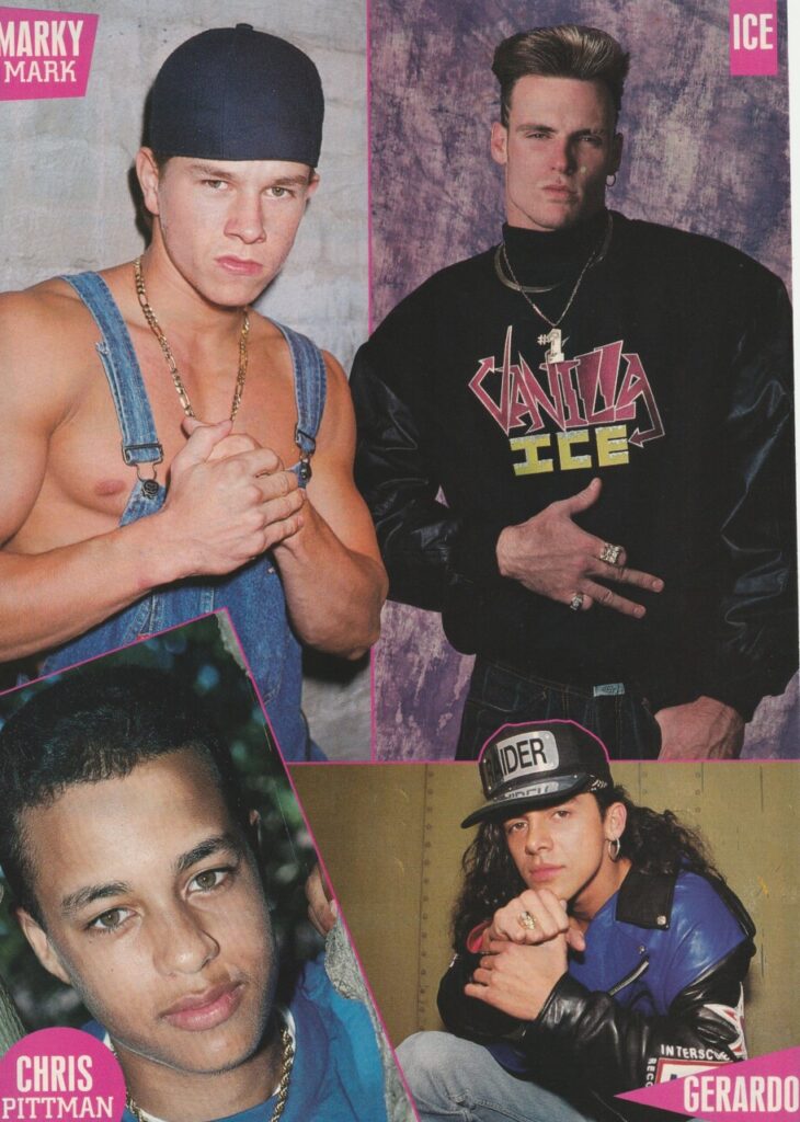 Marky Mark Wahlberg Vanilla Ice Chris Pittman teen magazine pinup ...