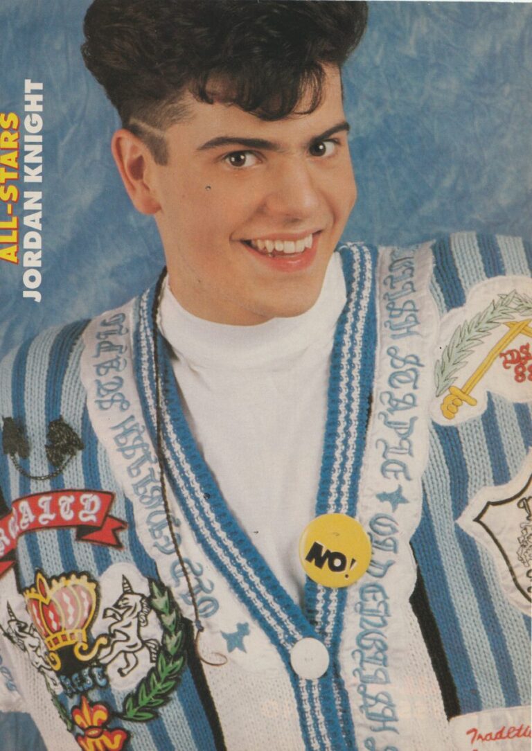 Alyssa Milano Jordan Knight teen magazine pinup clipping blue dress ...
