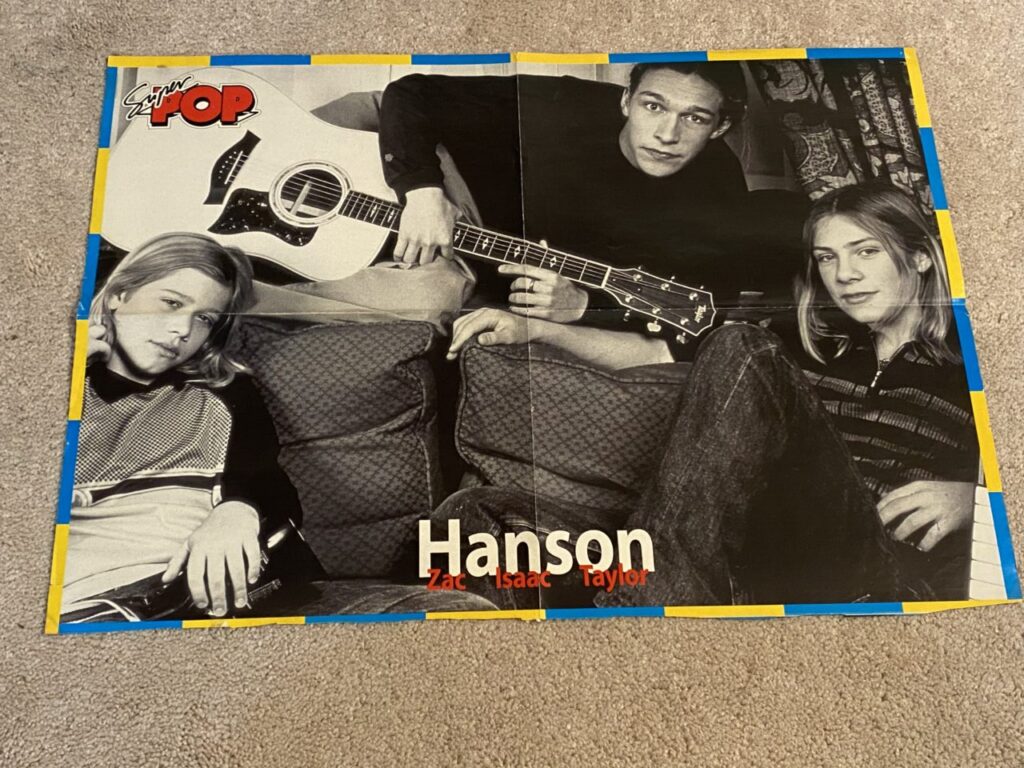 Hanson Spice Girls teen magazine poster clipping Super Pop couch rare ...