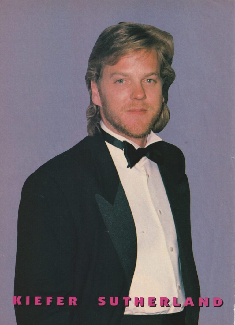 Tommy Puett Kiefer Sutherland teen magazine pinup clipping pool table ...