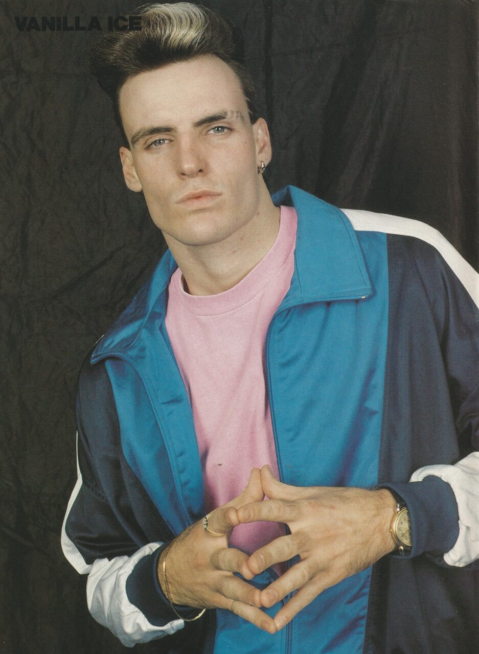 Vanilla Ice John Buchanan teen magazine pinup clipping full body blue ...
