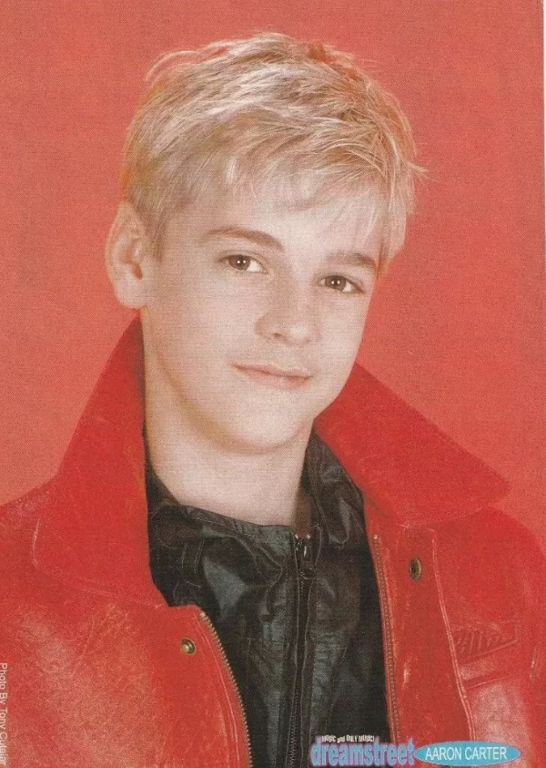 Aaron Carter teen magazine pinup clipping red leather jacket Prince of ...