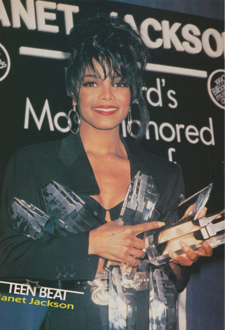 Janet Jackson teen magazine pinup clipping 80s award show Teen Beat Pix ...
