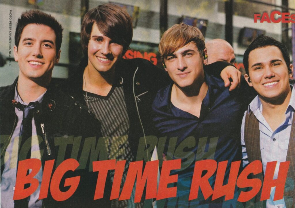 Big Time Rush teen magazine pinup clipping headshot Faces smiles boy ...