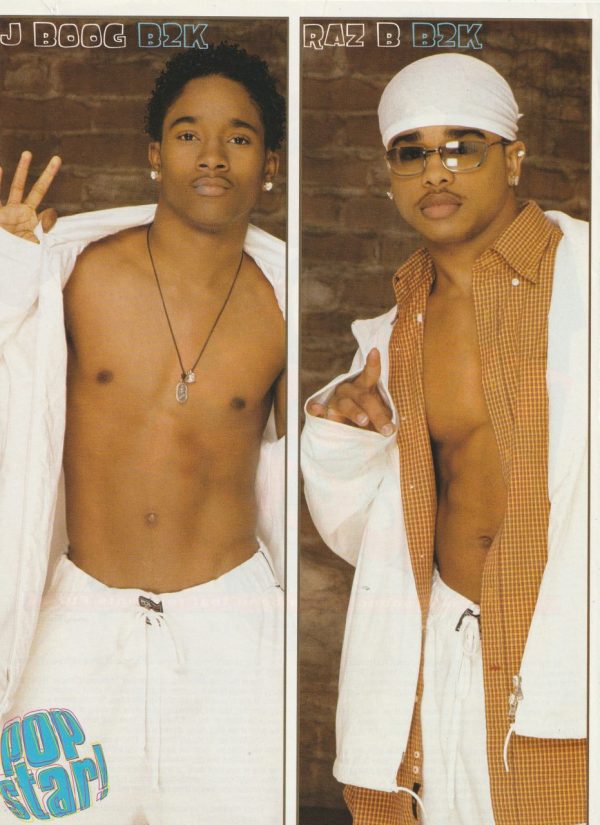 Raz-B B2K J Boog teen magazine pinup clipping shirtless modeling Pop ...