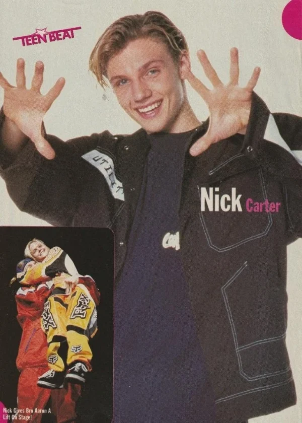 Chris Kirkpatrick Aaron Carter Nick Carter teen magazine pinup clipping ...